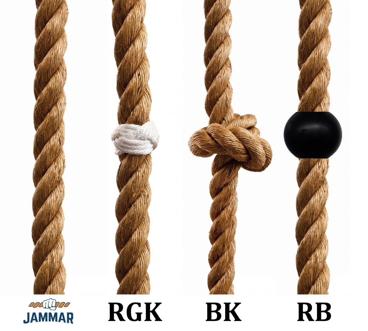 Indoor Climbing Ropes | Natural Manila | Jammar Nets
