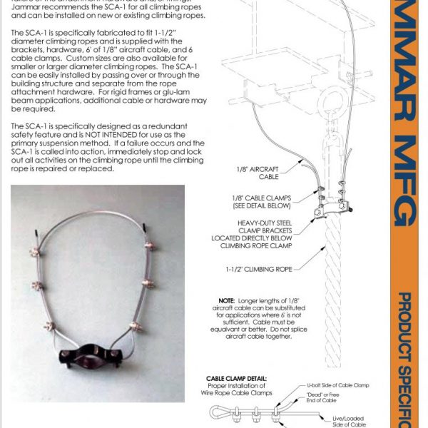 Safety Cable Attachment | SCA-1 | Jammar Nets